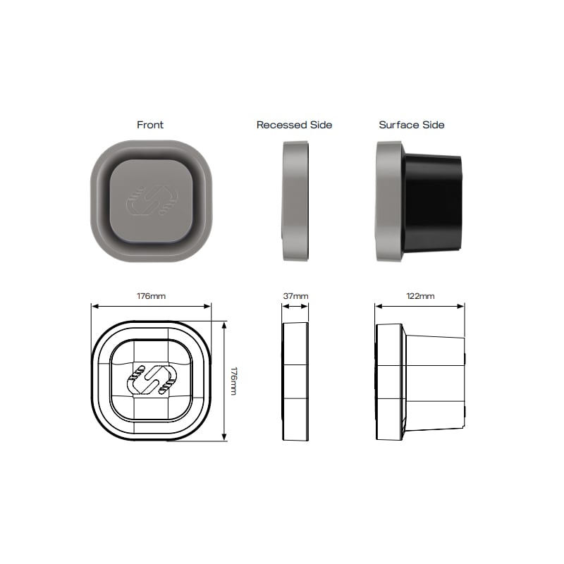 BG Sync EV Energy Compact Recessed EV Charger | ExpertElectrical.co.uk